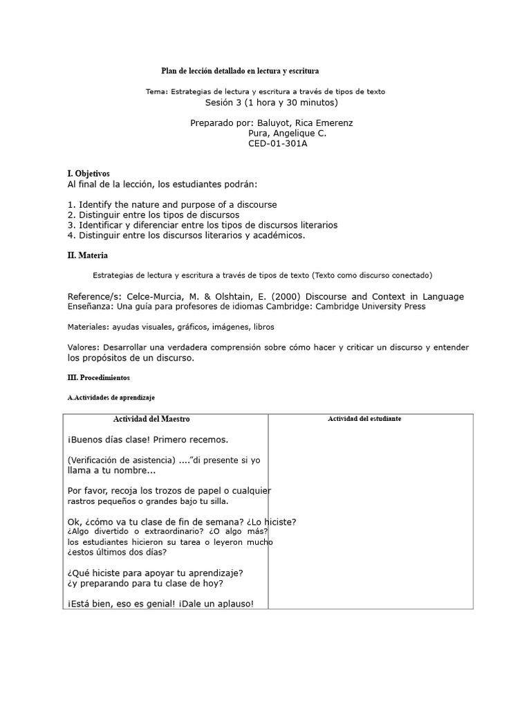 Estrategias de Discurso en Lectura y Escritura | PDF | Escritores ...