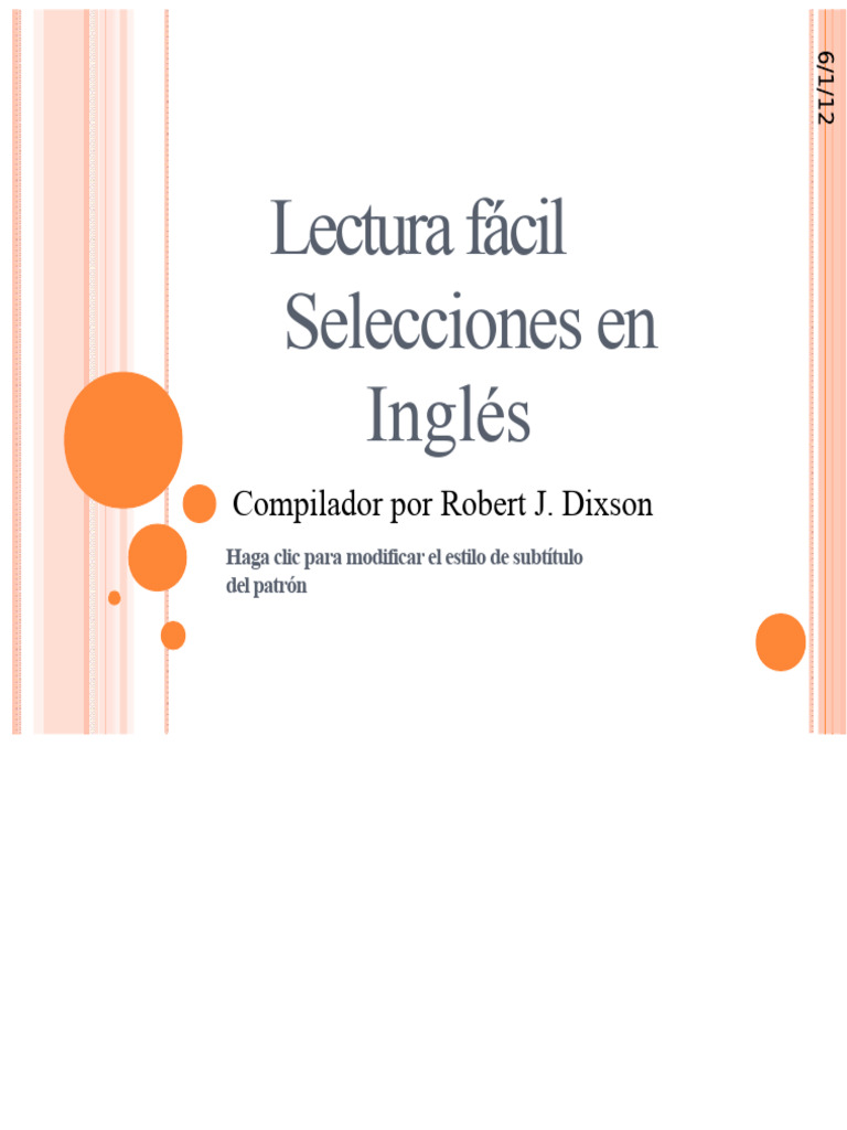 Selecciones de Lectura Fácil en Inglés | PDF