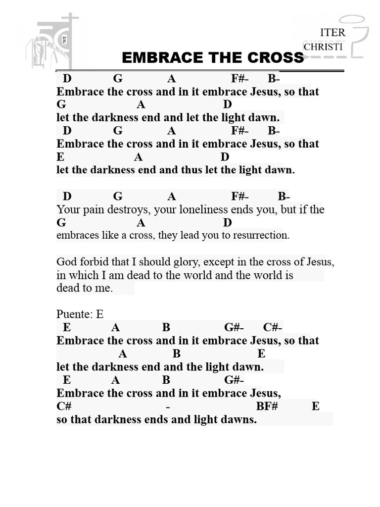 Chords Embrace The Cross | PDF
