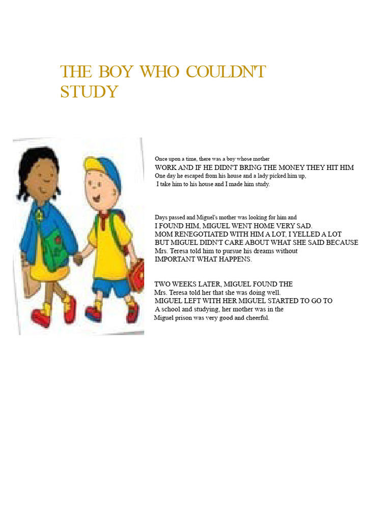 The Boy Who Could Not Study | PDF