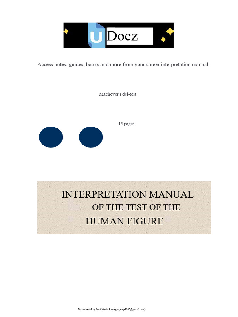 Manual of Interpretation of The Machover Test | PDF | Shyness ...