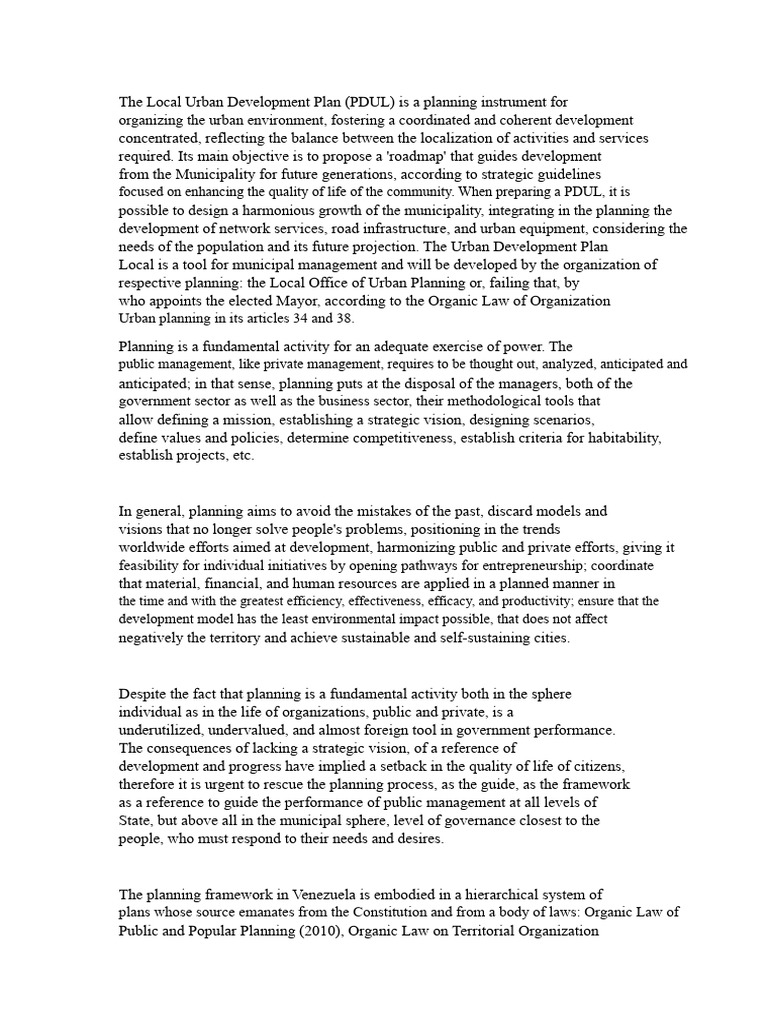 The Local Urban Development Plan | PDF | Urban Planning | City