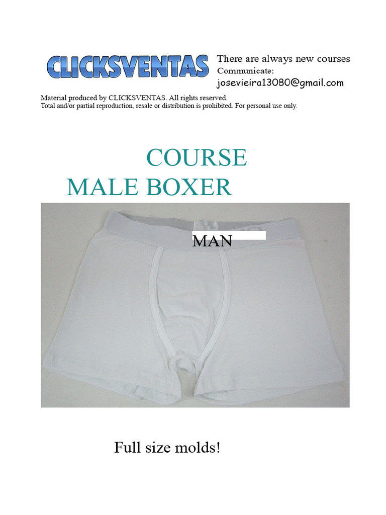 Men's Boxer Sewing Course Guide | PDF | Seam (Sewing) | Clothing