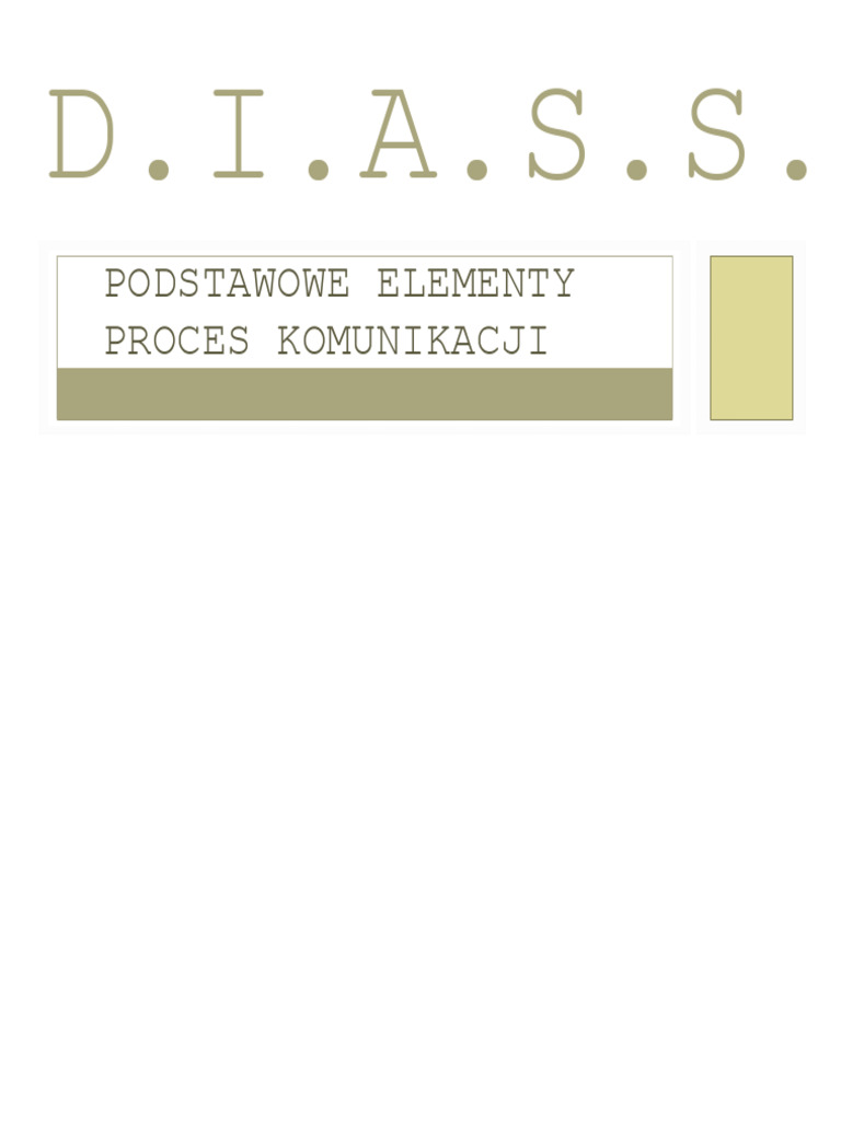 Podstawowe Elementy Procesu Komunikacji | PDF
