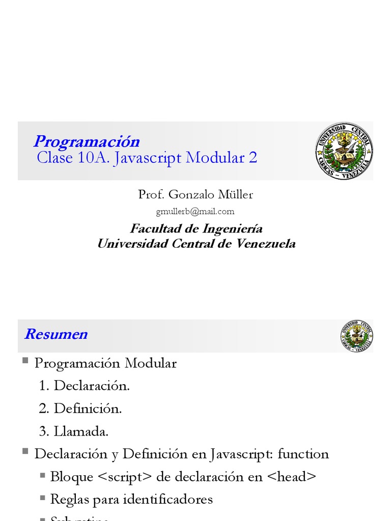 Clase Programación 10 A | PDF | Script Java | Página web