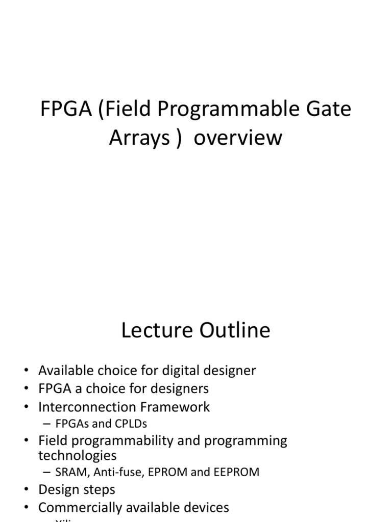 Fpga Field Programmable Gate Arrays Pdf Field Programmable Gate Array Design
