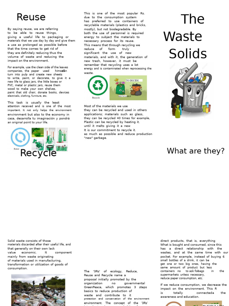 The 3Rs: Reduce, Reuse, Recycle Guide | PDF | Recycling | Waste