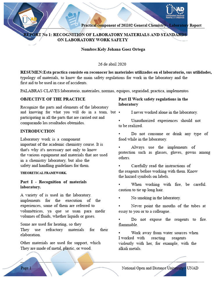General Chemistry Laboratory Report | PDF | Gases | Density