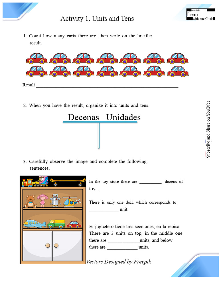 Activity Tens and Units | PDF