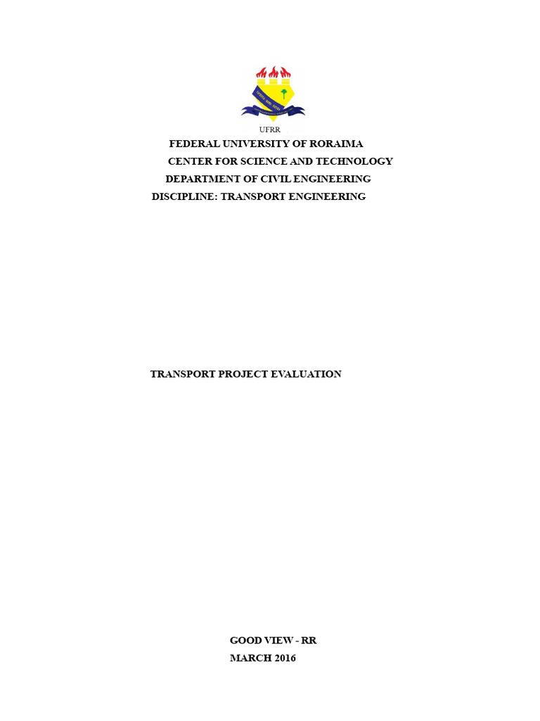 Transport Project Evaluation Guide | PDF | Internal Rate Of Return ...