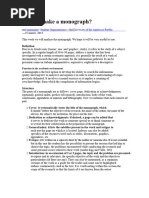 Monograph Writing Simplified Guide | PDF | Hypothesis | Books