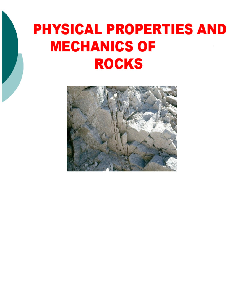 Physical and Mechanical Properties of Rocks | PDF | Clastic Rock ...