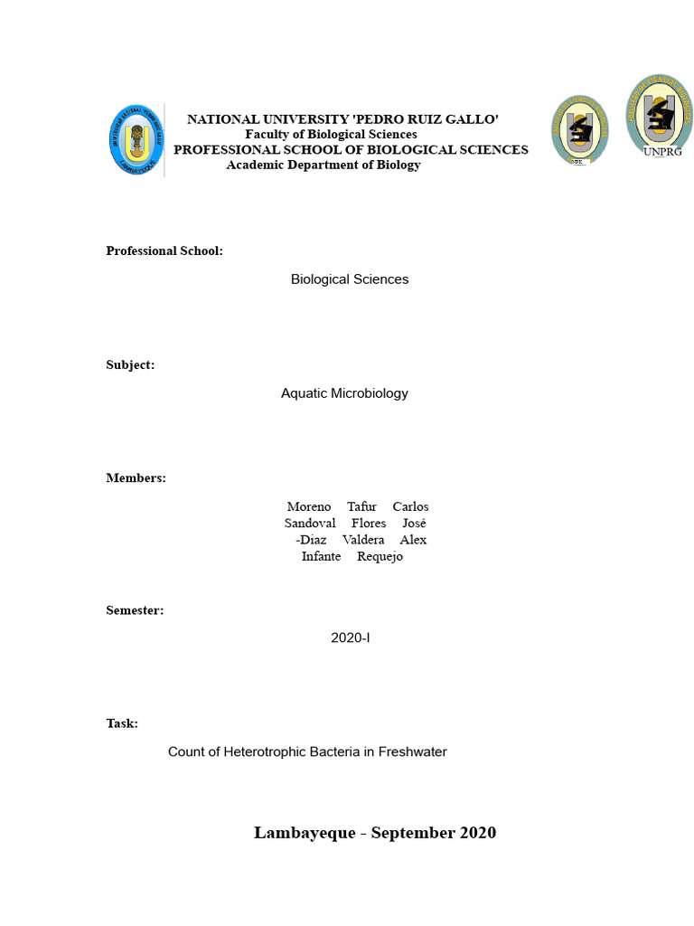 Counting of Heterotrophic Bacteria in Freshwater | PDF | Water Quality ...