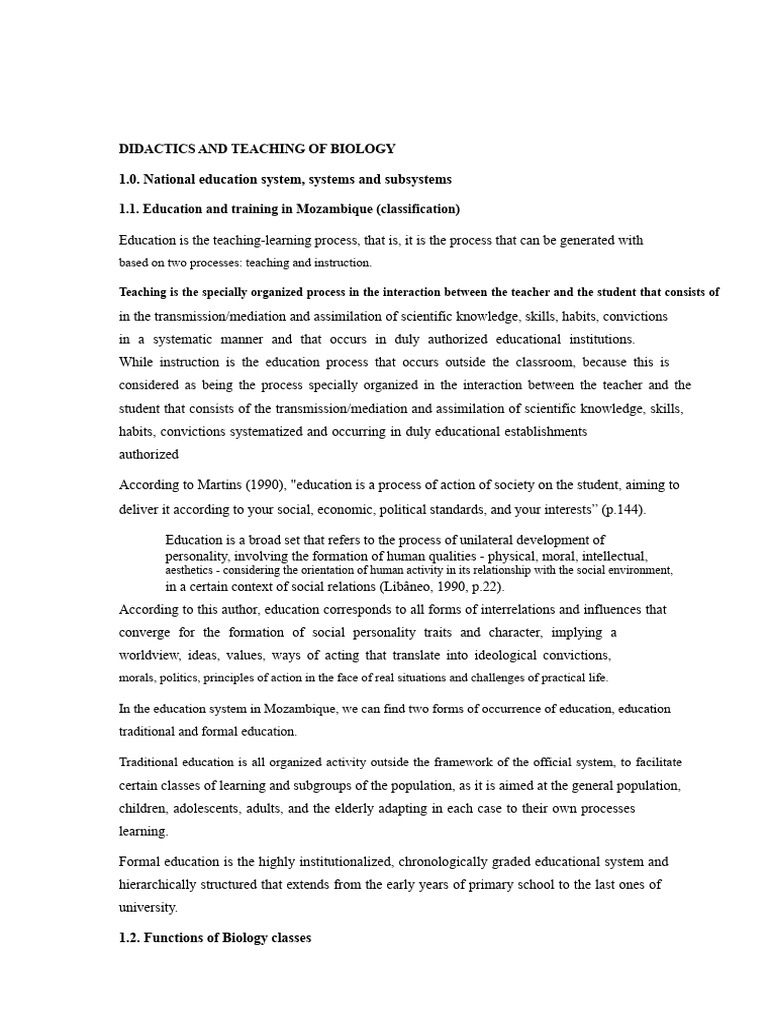 The Need For Reflection On Education and Its Practice in The Field of ...