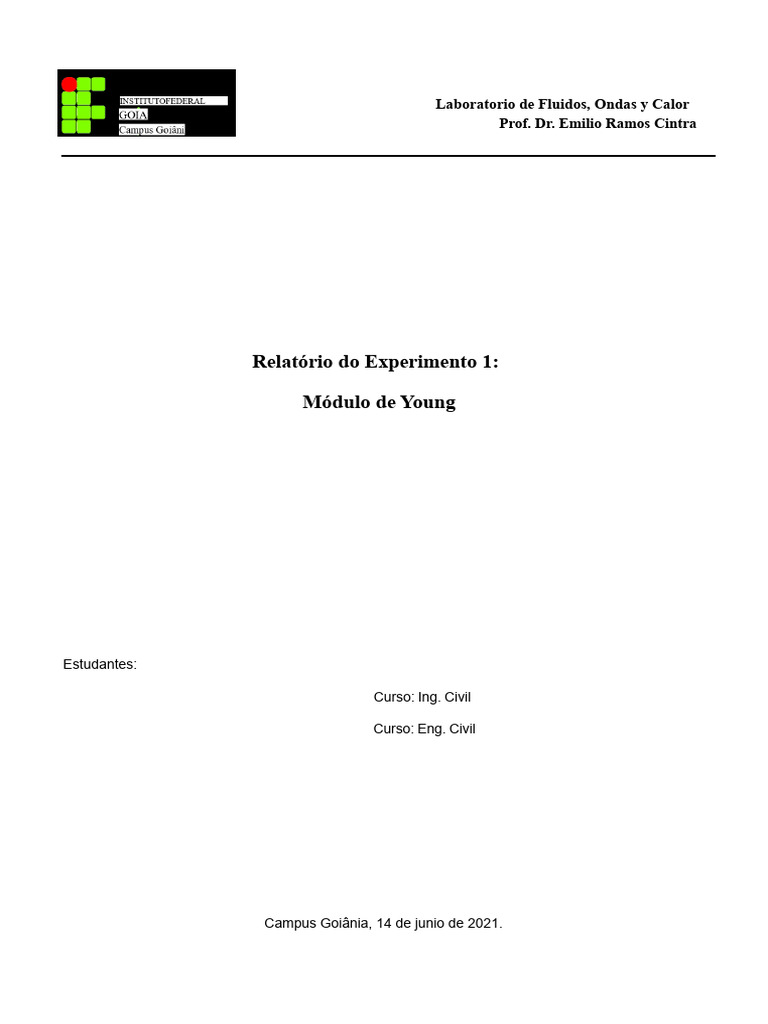 Módulo de Young: Experimentos en Acero y Cobre | PDF | Deformación ...