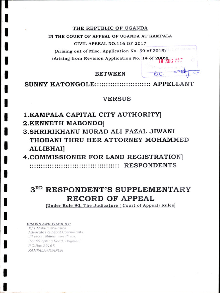 3rd Respondent's Supplementary Record of Appeal | PDF | Legal Procedure ...