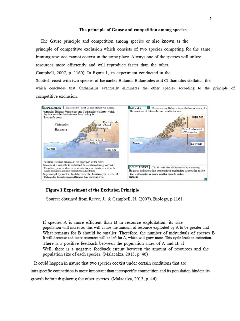 Gause Principle: Species Competition Explained | PDF | Ecology | Biology