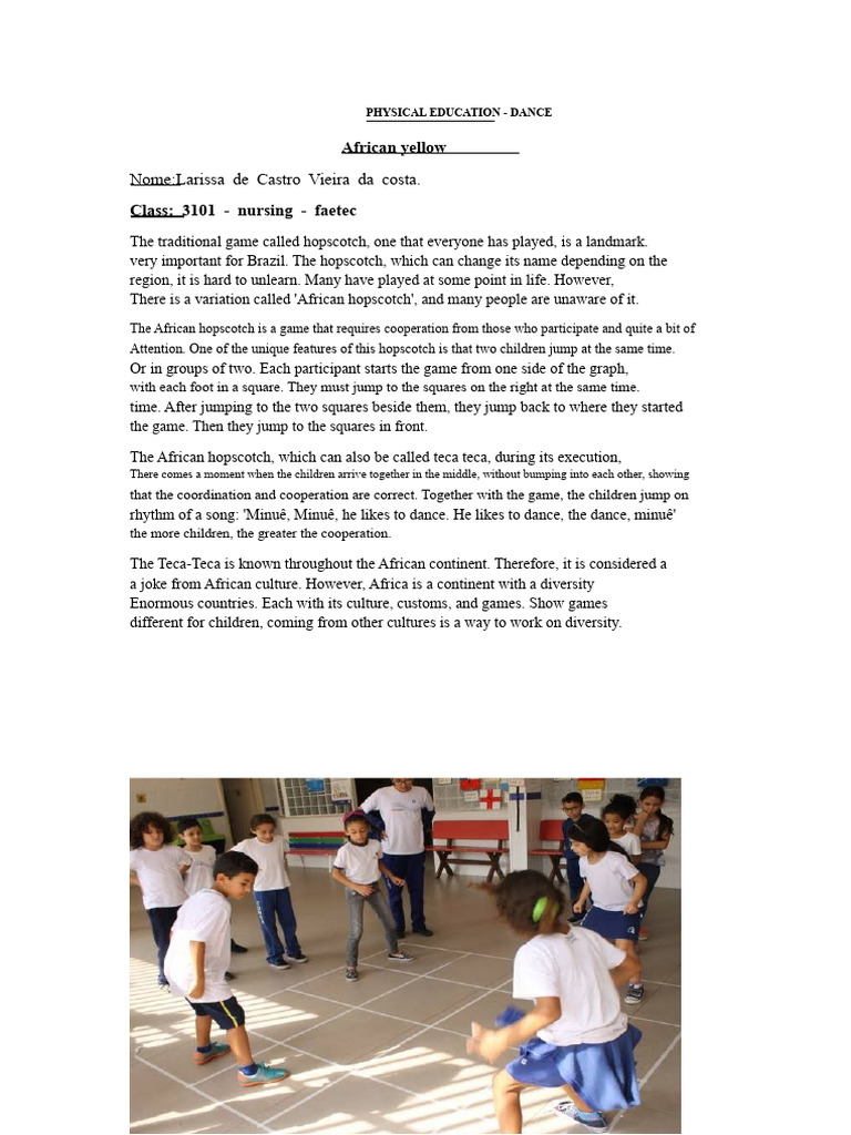 African Hopscotch: A Cultural Dance Game | PDF