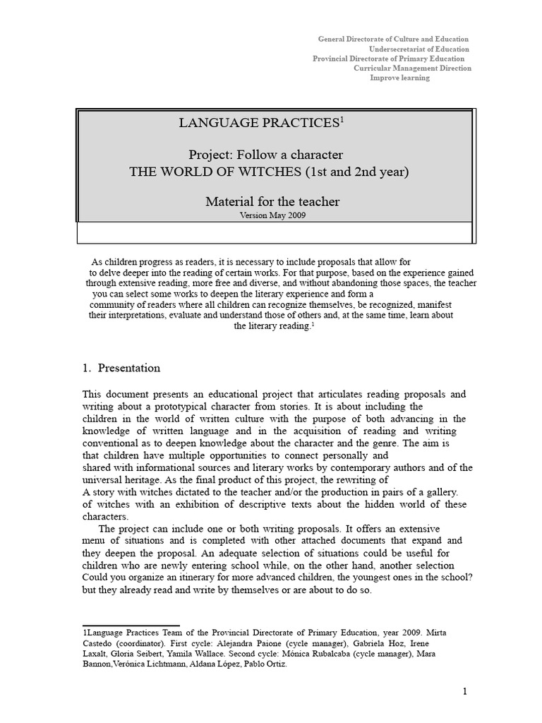 Project Follow A Character Witches | PDF | Hansel And Gretel (Opera ...