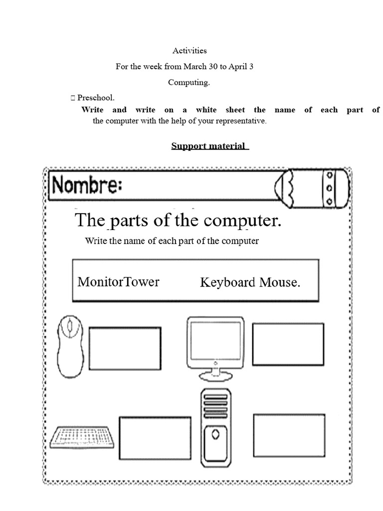 Weekly Computer Activities for Grades K-6 | PDF | Microsoft Word ...