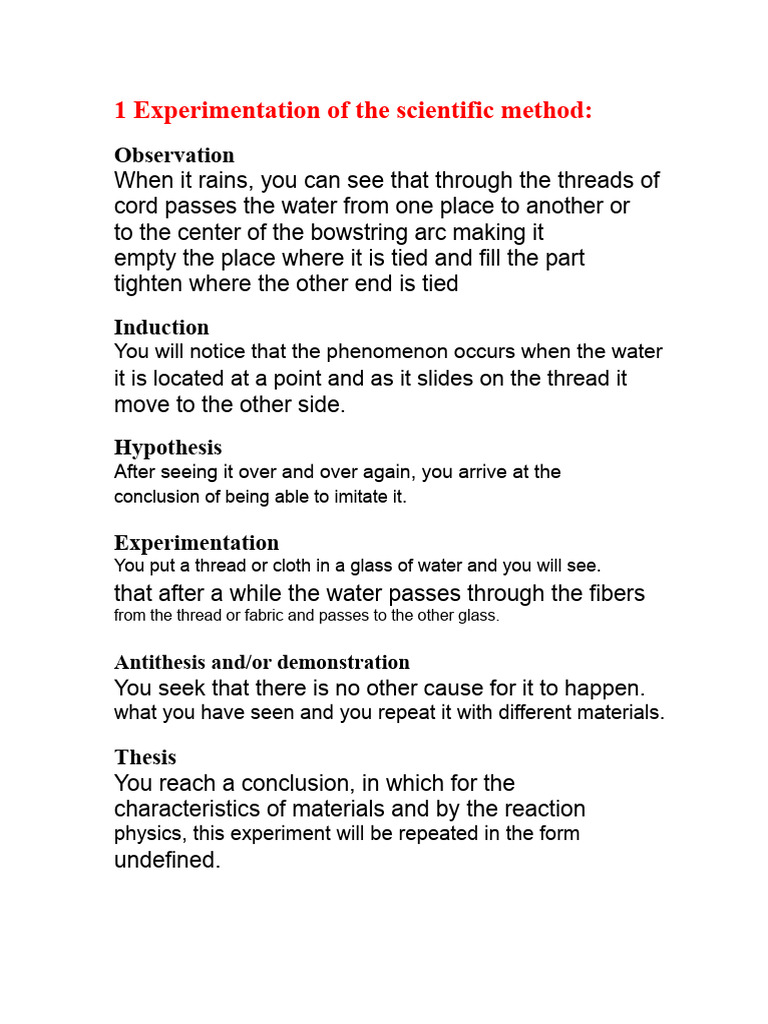 1 Experimentation of The Scientific Method | PDF | Experiment | Ice