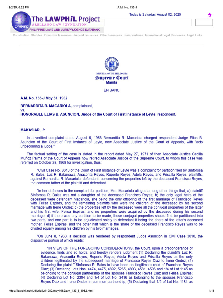 Macariola vs. Asuncion | PDF | Lawsuit | Complaint