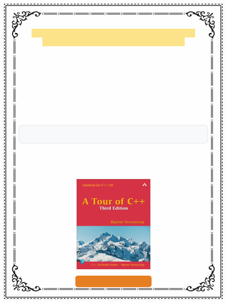 A Tour of C 3rd Edition Stroustrup B. eBook official 2025 version | PDF ...