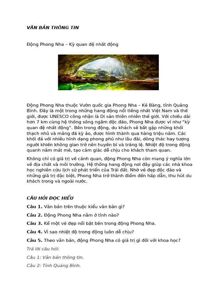Đ NG Phong Nha | PDF