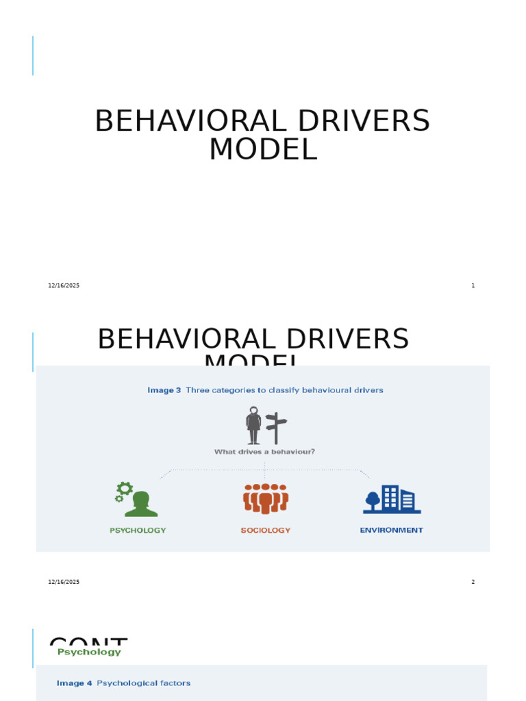 Behavioral Drivers Model | PDF