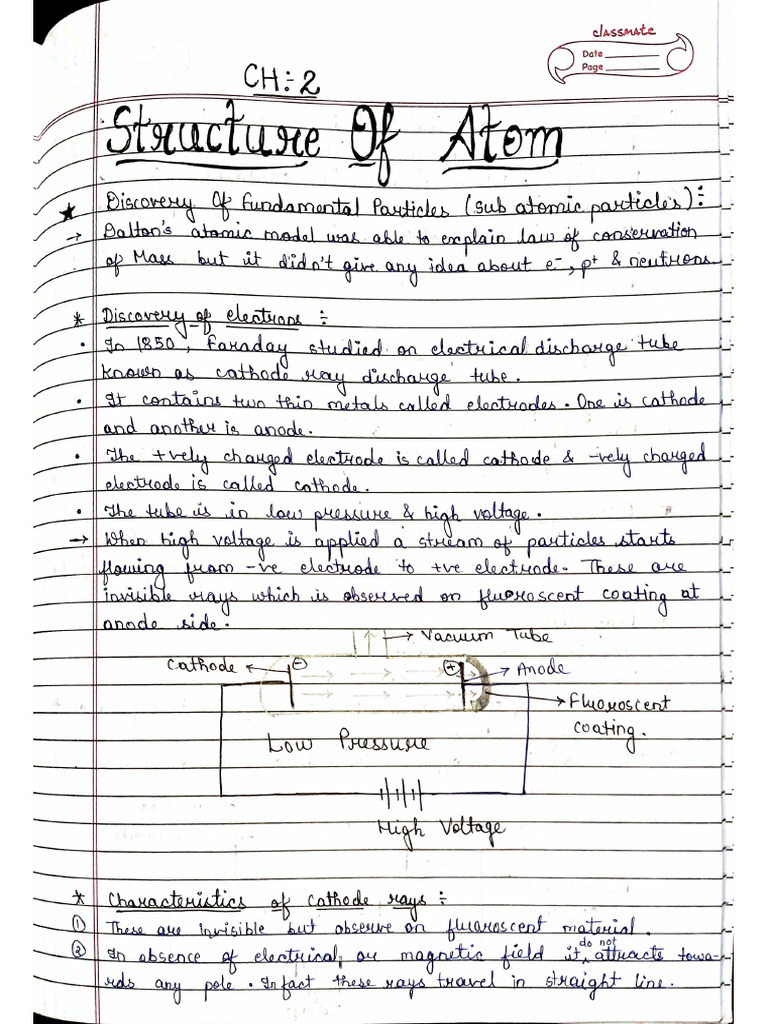 CHAPTER 2 STRUCTURE OF ATOM | PDF