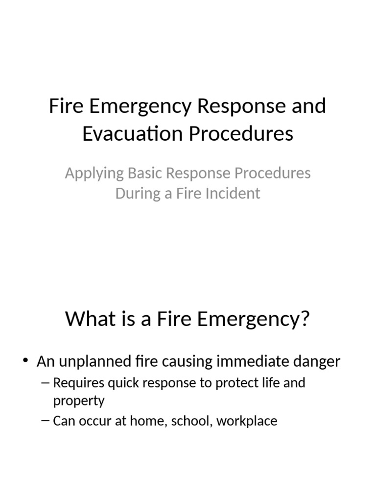 Fire Emergency Procedures Presentation | PDF