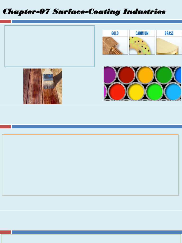 Surface Coating Industry Overview | PDF | Paint | Varnish
