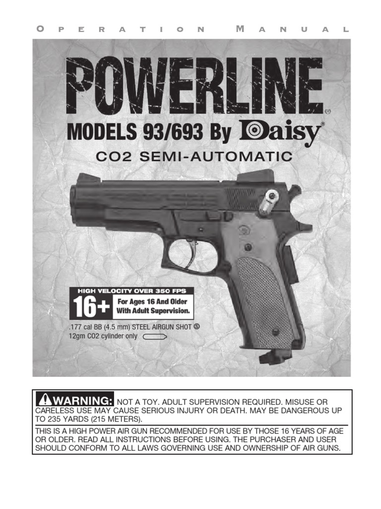 93-693 Web Manual | PDF | Trigger (Firearms) | Projectile Weapons