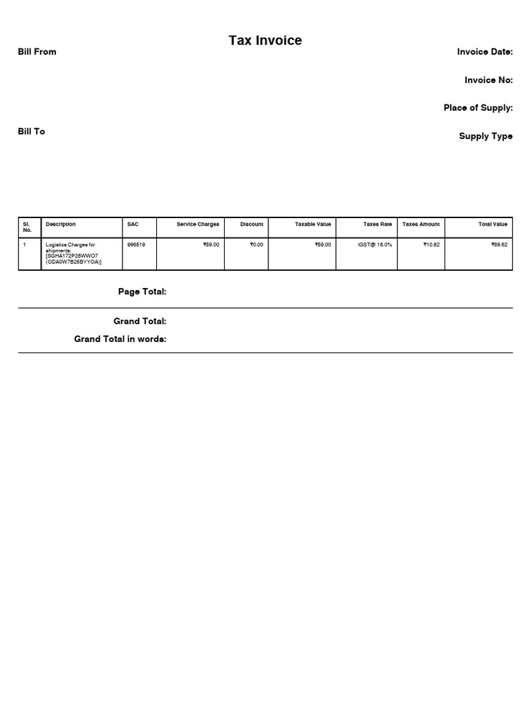 Logistics Invoice 1633026117653 | PDF