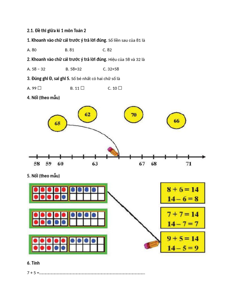 De On Tap 2 Lop 2 | PDF