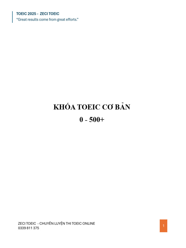 Toeic 0-500+ | PDF