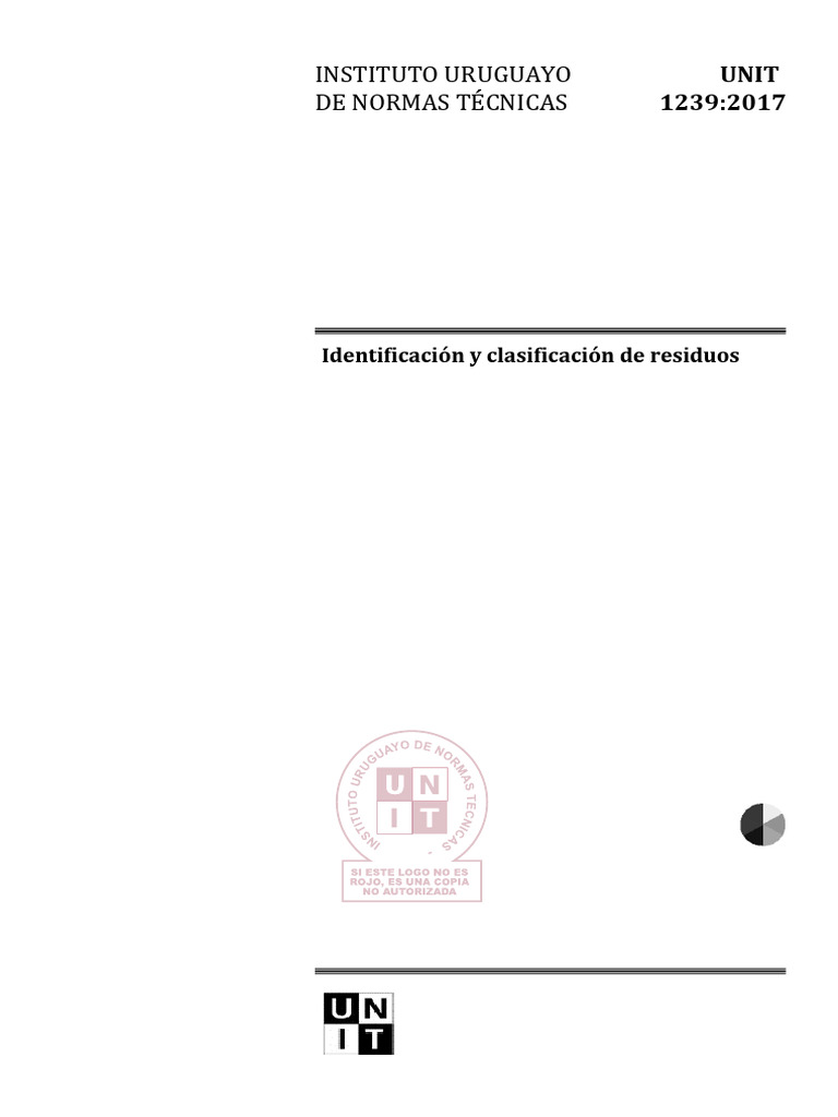 Identificación y Clasificación de Residuos UNIT 1239 | PDF | Residuos ...