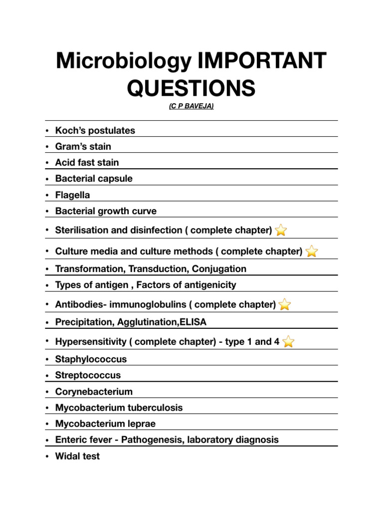 Microbiology Important | PDF | Hepatitis | Bacteria