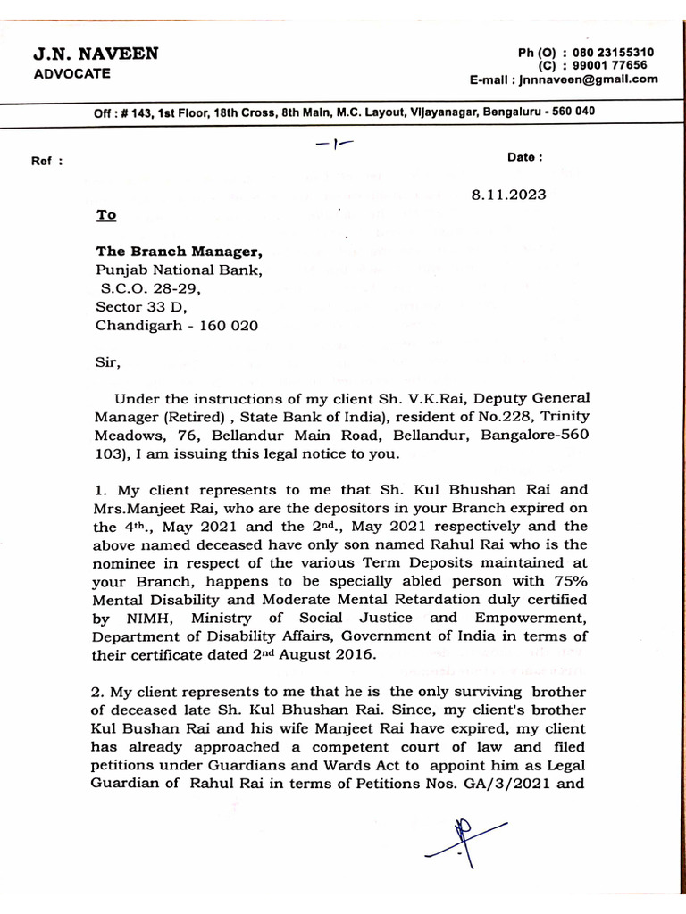 Draft Document (Notice) | PDF