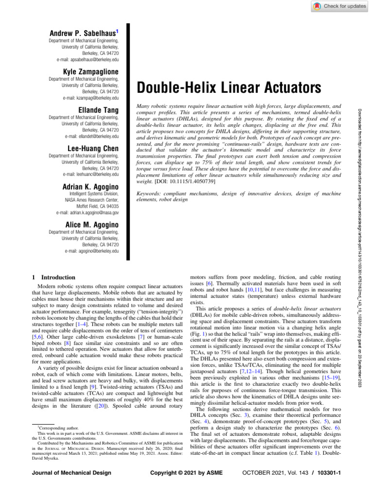Double Helix Linear Actuator | PDF | Actuator | Helix