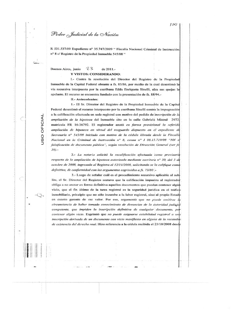 Fallo Sinelli | PDF