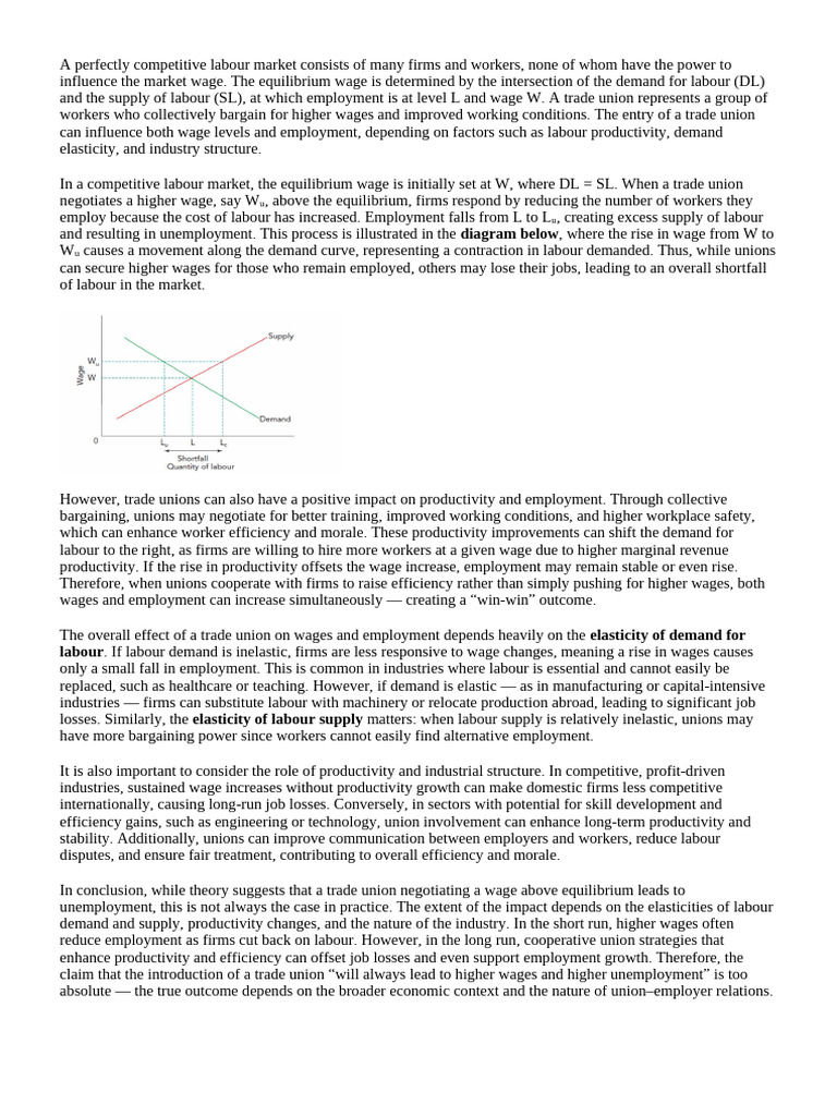 In A Perfectly Competitive Labour Market | PDF | Labour Economics ...