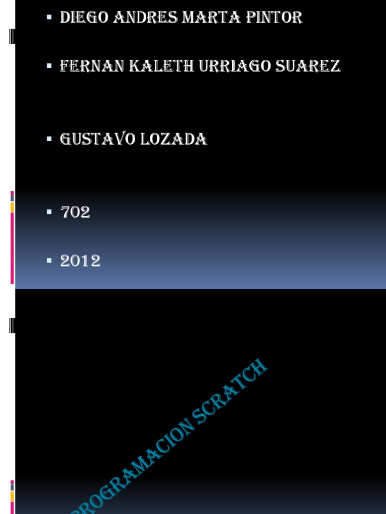 Principales Caracteristicas de Scratch | PDF | Scratch (lenguaje de ...