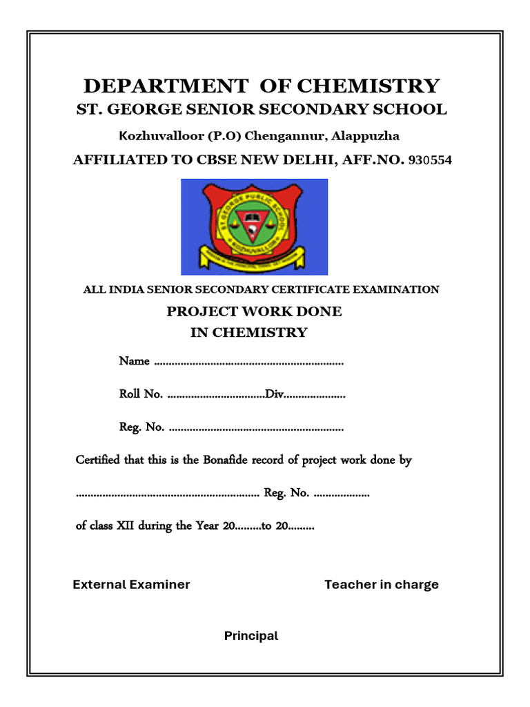 Reston Chemistry Print | PDF | Chili Pepper | Lead