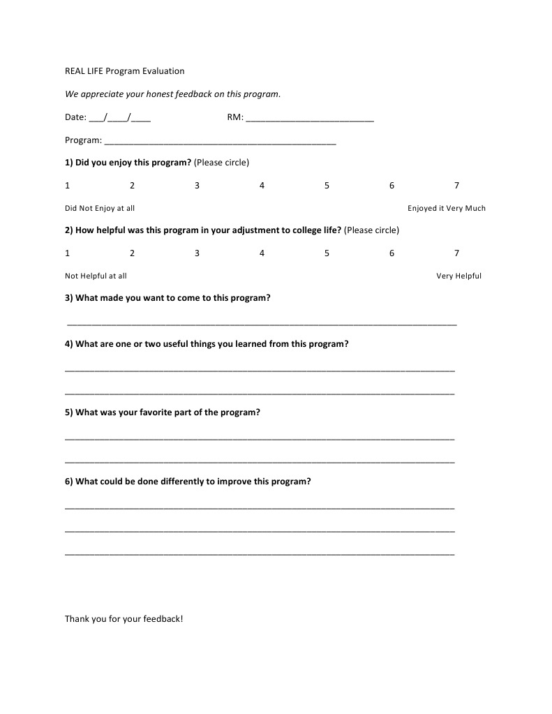 Resident Program Evaluation | PDF | Social Science