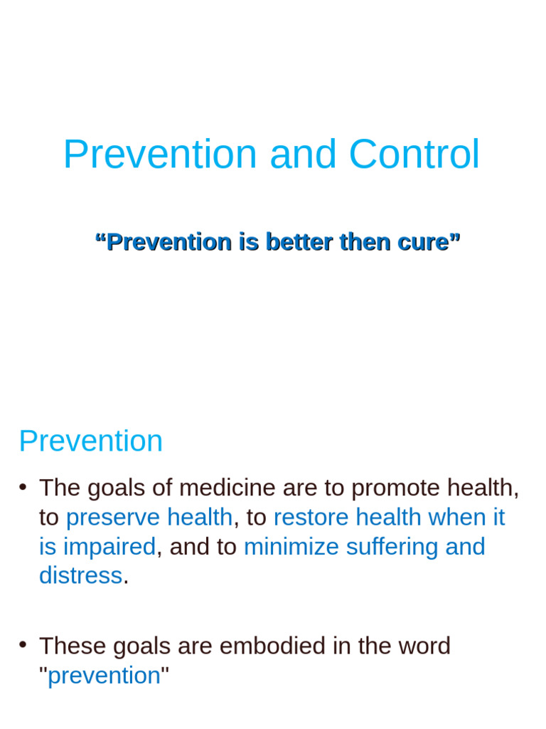 Disease Prevention and Control Strategies | PDF | Preventive Healthcare ...