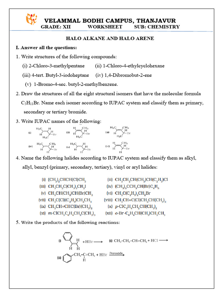 Halo Alkene &halo Arene | PDF