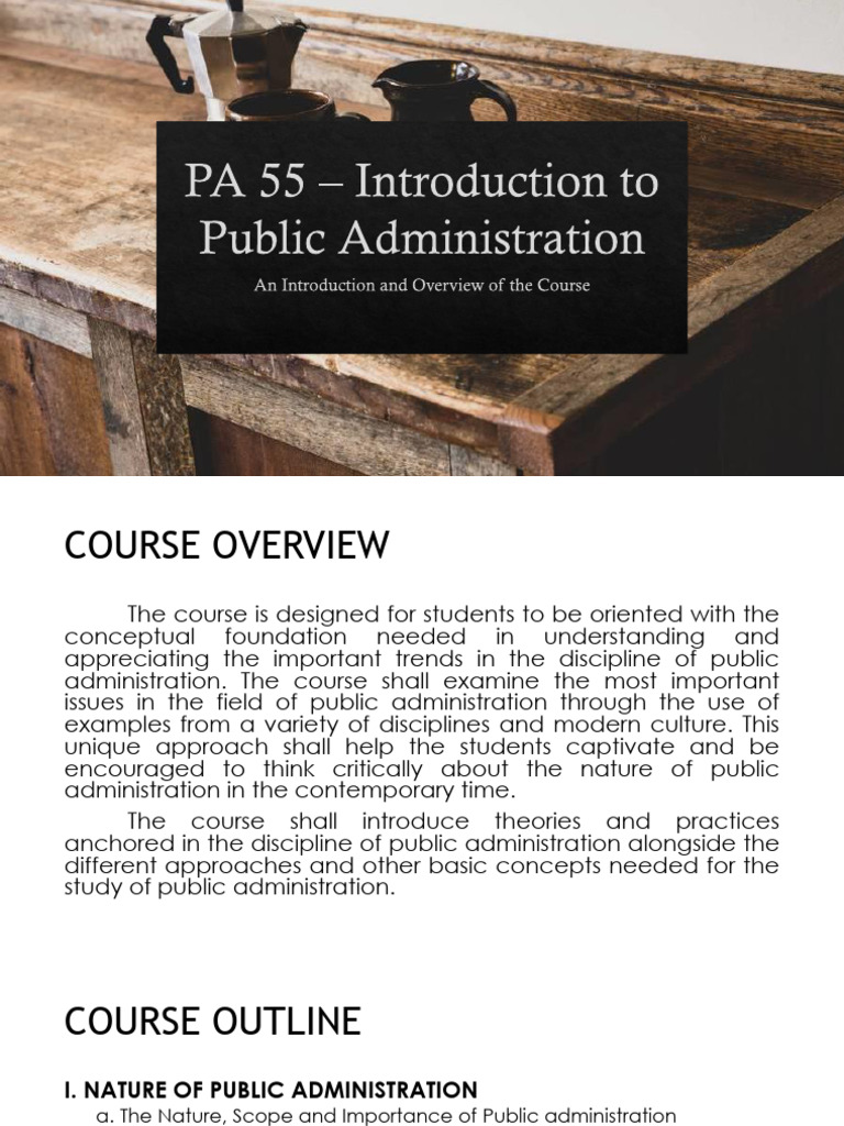 Presentation1 Course Overview and Introduction | PDF | Public ...