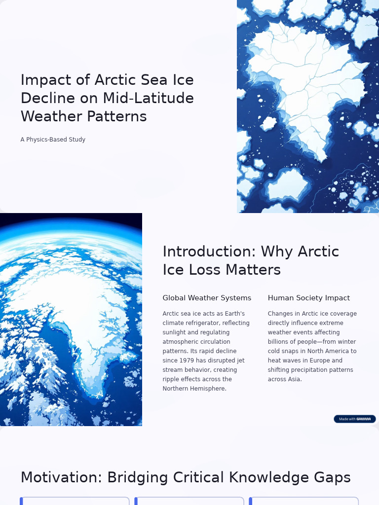 Impact of Arctic Sea Ice Decline On Mid Latitude Weather Patterns | PDF ...