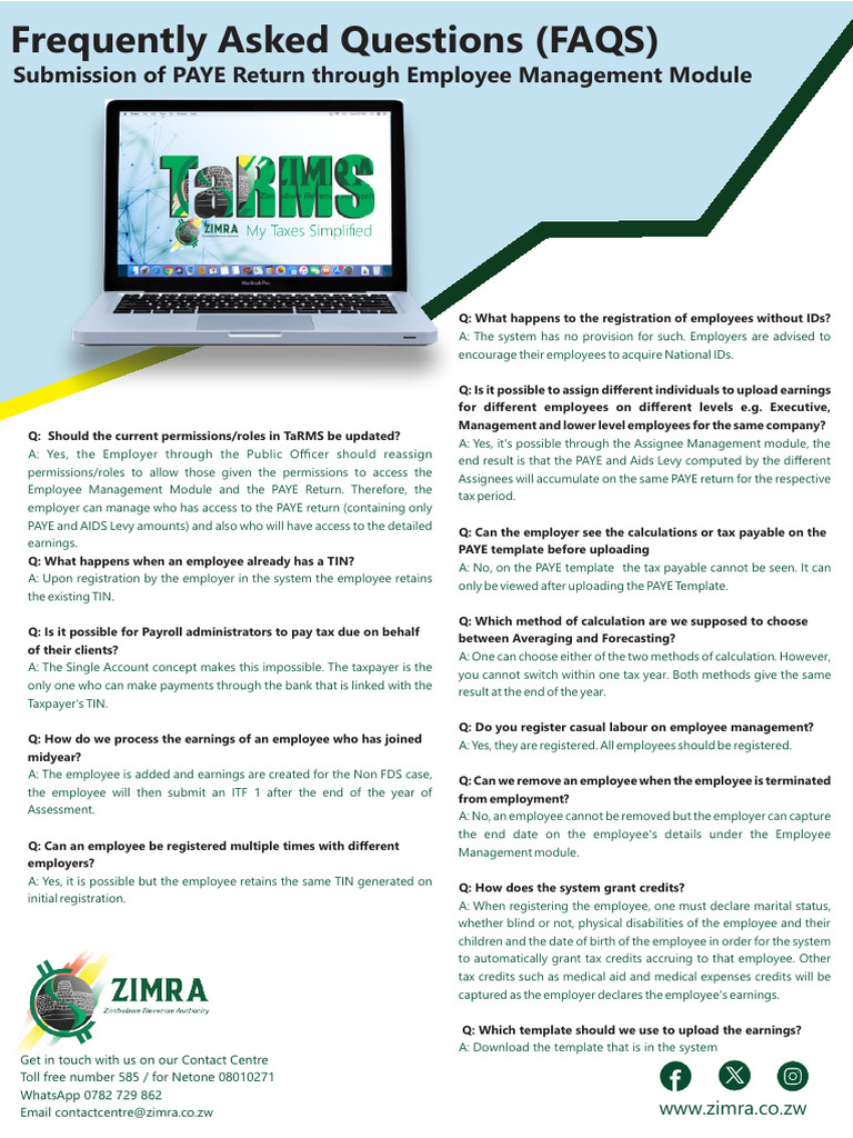PAYE Return Employee Management Module FAQS (4) | PDF | Government ...
